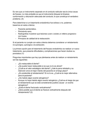 Retaramiento endodontico solventes para disolver gutapercha | PDF