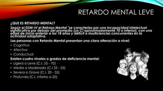 Retardo mental leve | PPTX