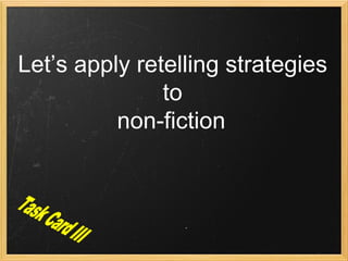 Retelling For Comprehension | PPT