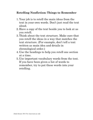 Retelling nonfiction | DOC