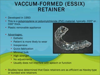 Retention and Relapse in orthodontics | PPT