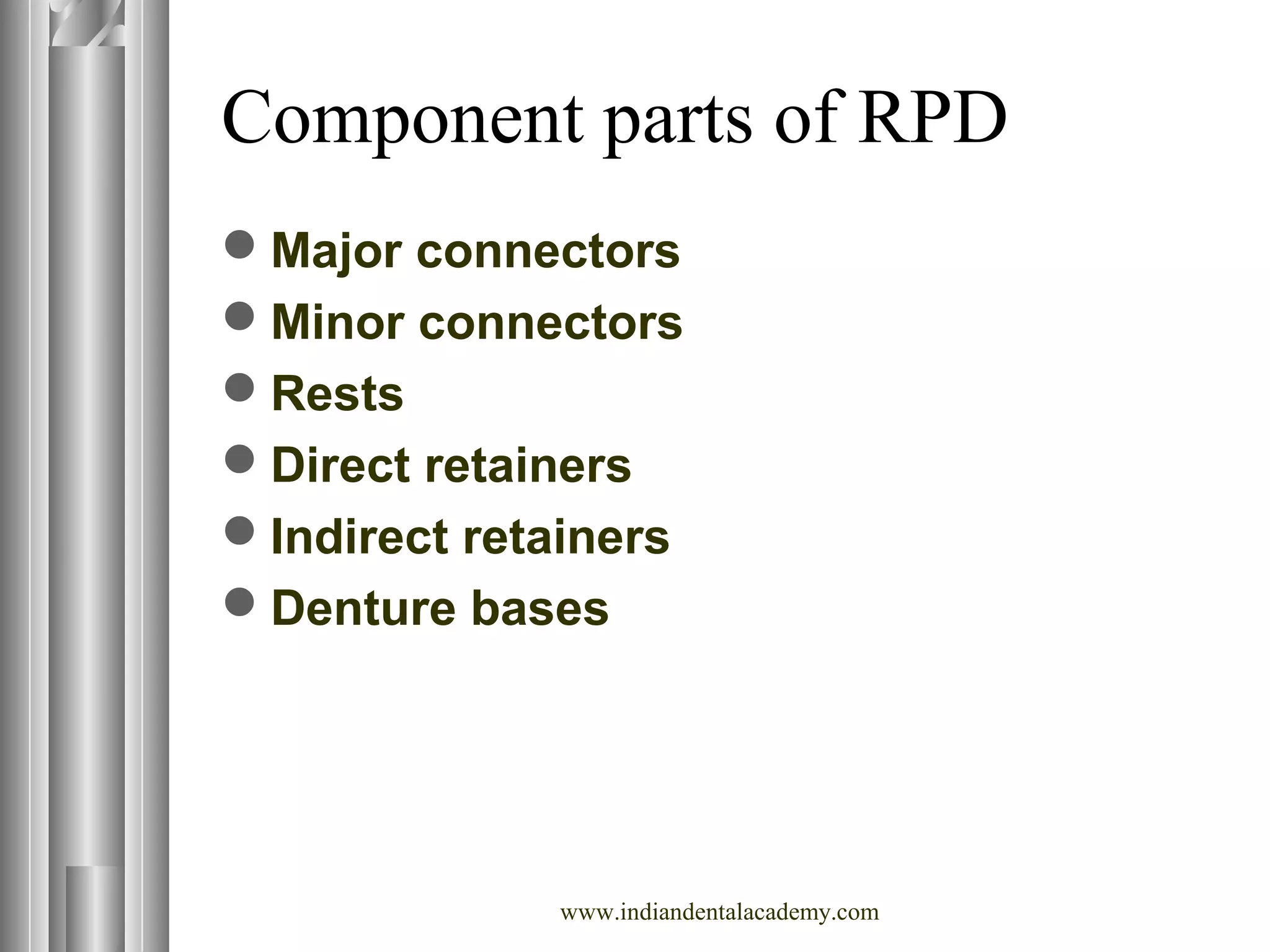 Clasp Retention in RPD / Labial orthodontics course | PPT