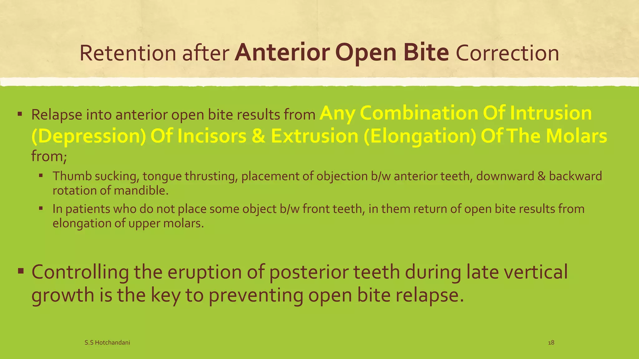 Retention in Orthodontics (Dentistry) | PDF