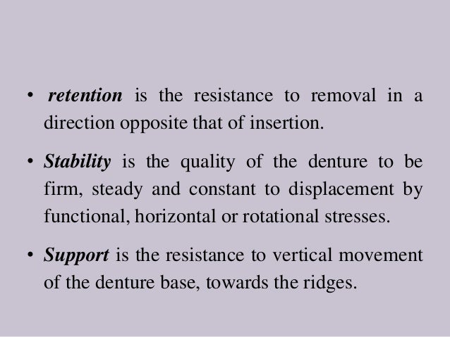 K-prosthodontic-lec3 Retention stability-and-support