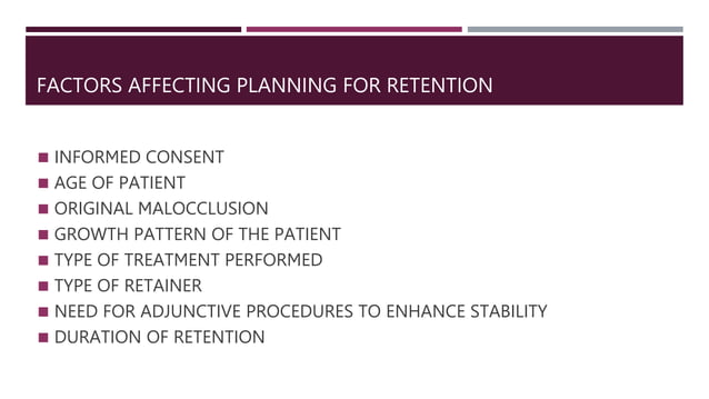 RETENTION AND RELAPSE IN ORTHODONTICS | PPTX