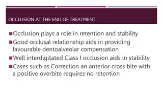 RETENTION AND RELAPSE IN ORTHODONTICS | PPTX