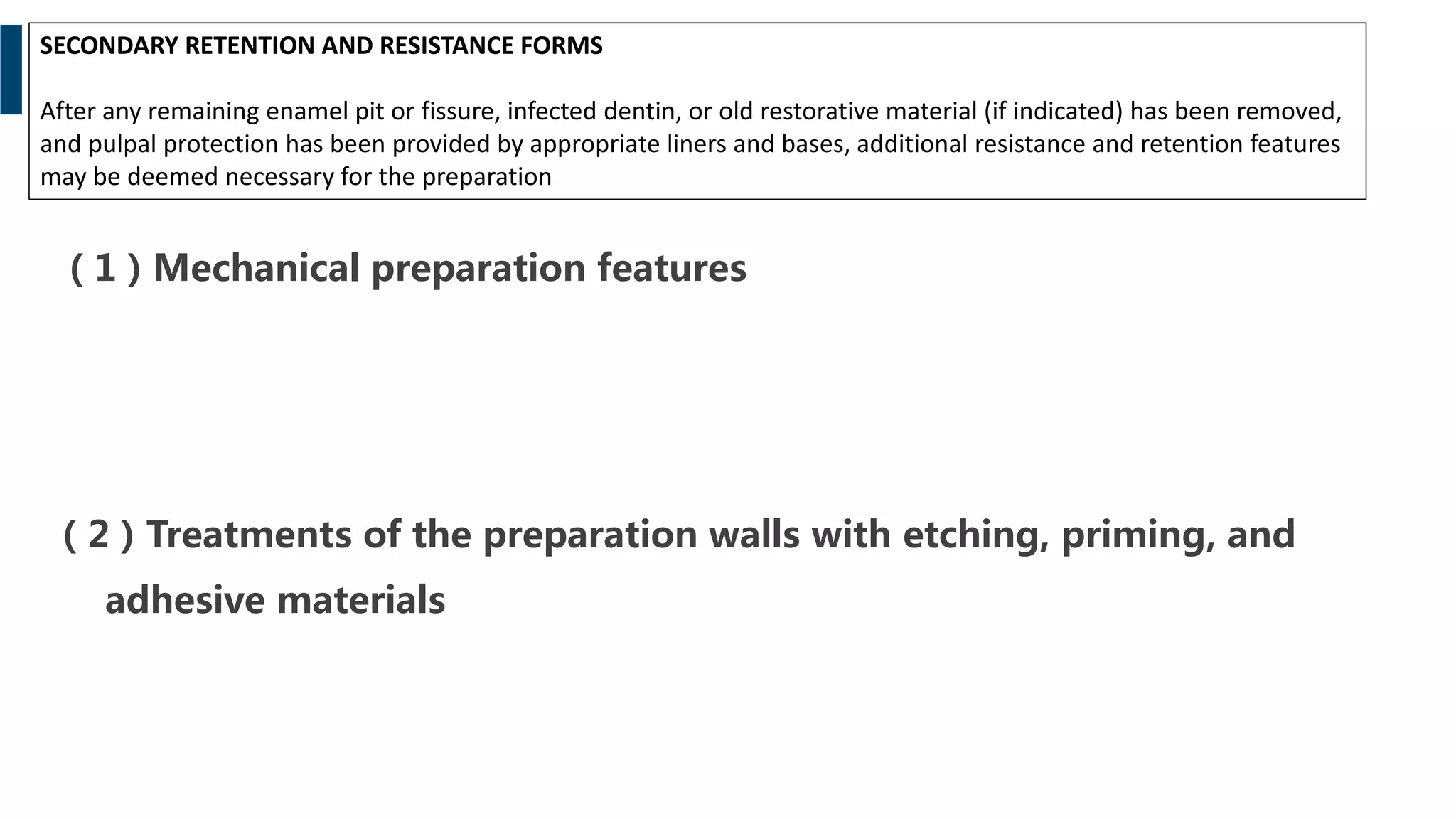 Retention and resistance forms of cavity design | PPTX