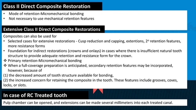 Retention and resistance forms of cavity design | PPTX | Dental Health ...