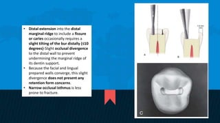 Retention and resistance forms of cavity design | PPTX