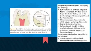 Retention and resistance forms of cavity design | PPTX