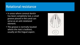 Retention and resistance forms of cavity design | PPTX