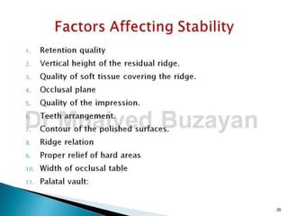 Retention and stability | PPTX