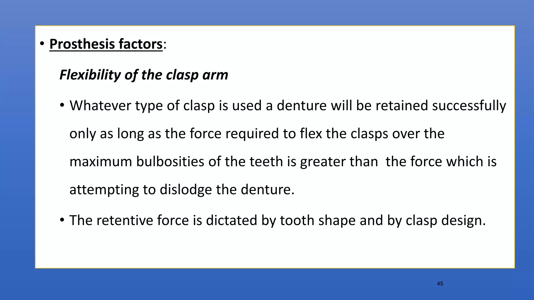 Retention and support in removable partial denture kalpana | PPTX