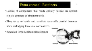 Retention and support in removable partial denture kalpana | PPTX