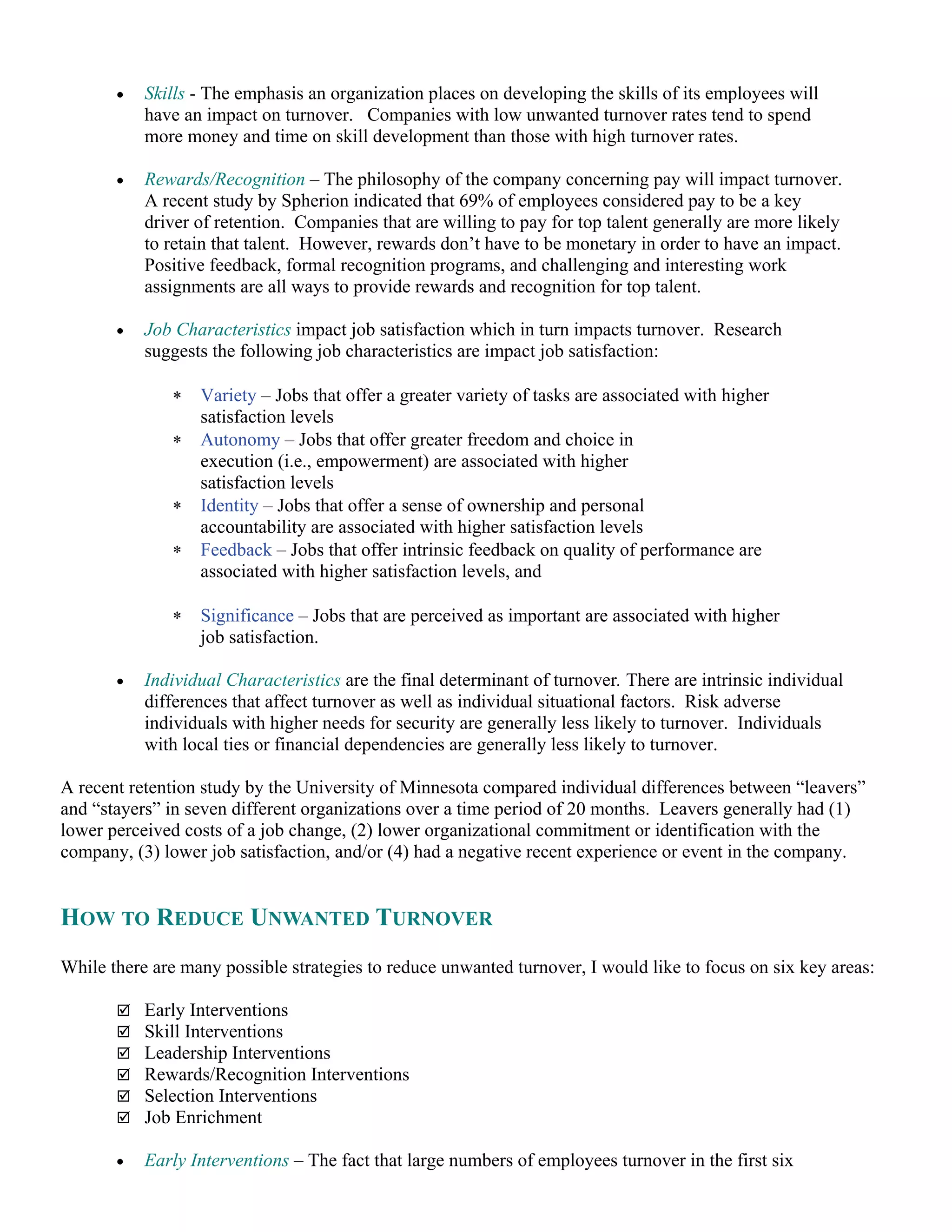 Retention And Turnover | PDF