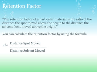 Retention factor | PPT