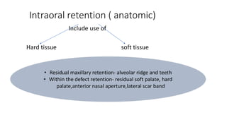 Retention in maxillofacial prosthesis pptx | PPTX