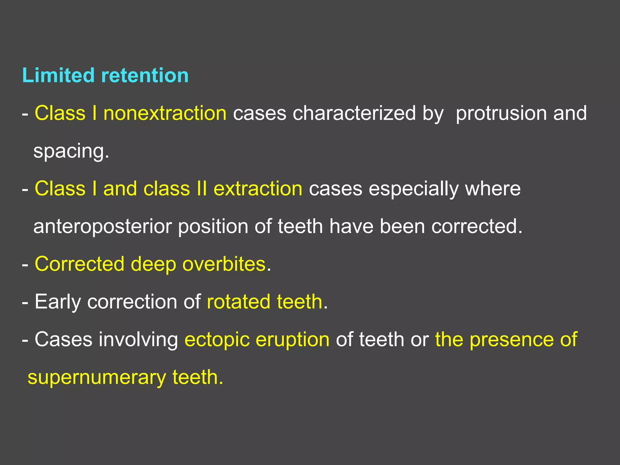 Retention in orthodontics | PPT