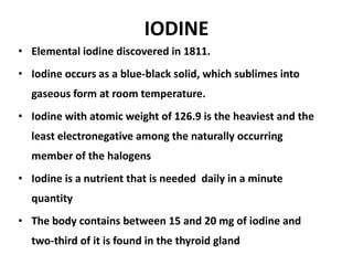 Retention of iodine from iodized salt and inherent | PPTX