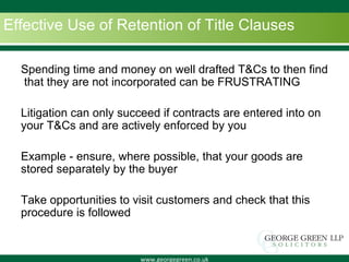 Retention of Title | PPT