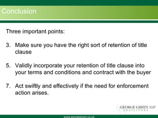 Retention of Title | PPT