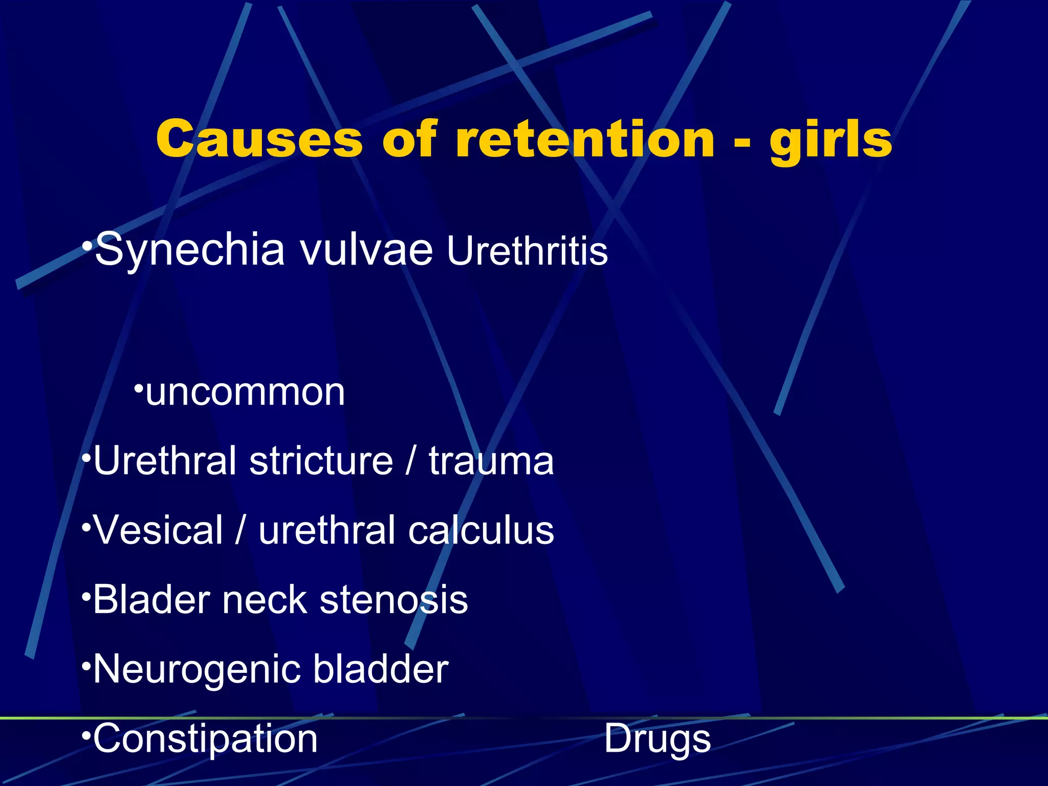 Retention of urine | PPT