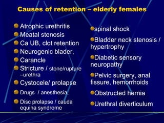 Retention of urine | PPT