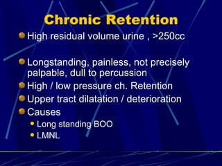 Retention of urine | PPT