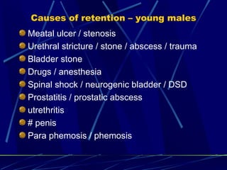 Retention of urine | PPT