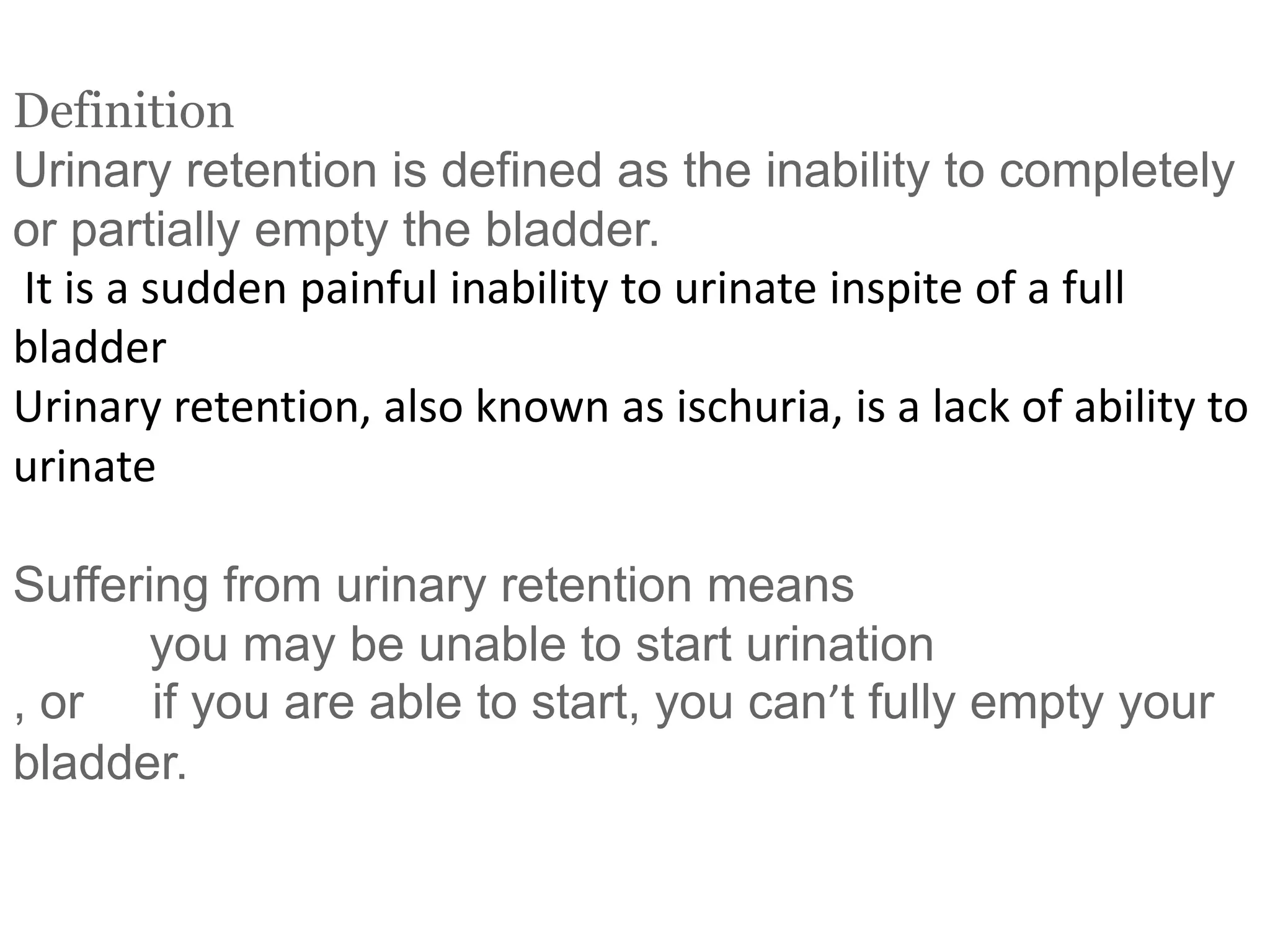 Retention of urine | PPTX