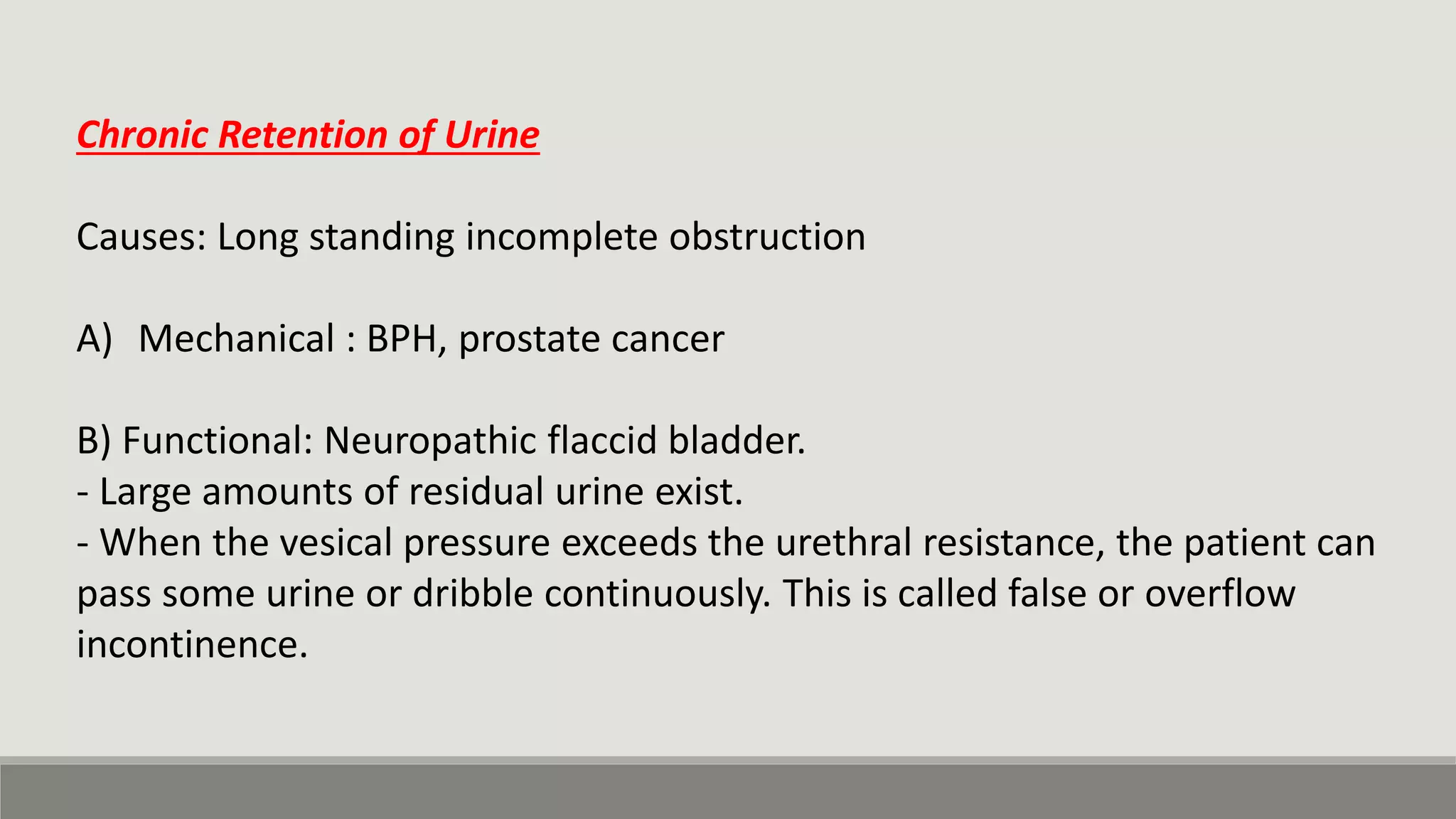 Retention of urine | PPTX