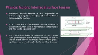Retention, Stability and Support in Complete Dentures | PDF