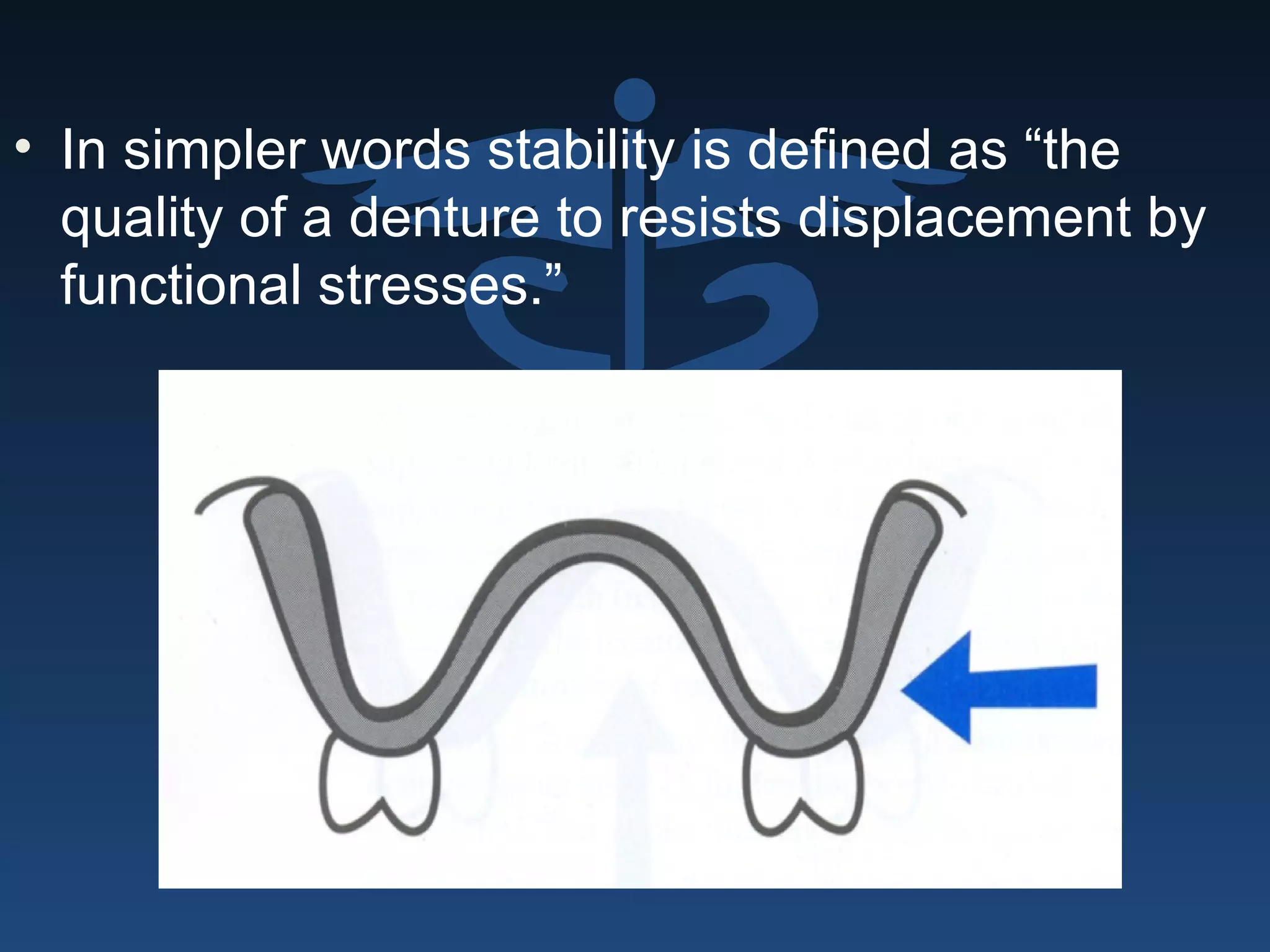 Retention stability support in complete dentures | PPT