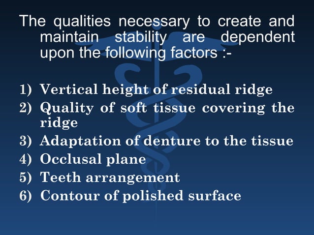 Retention stability support in complete dentures | PPT | Dental Health ...