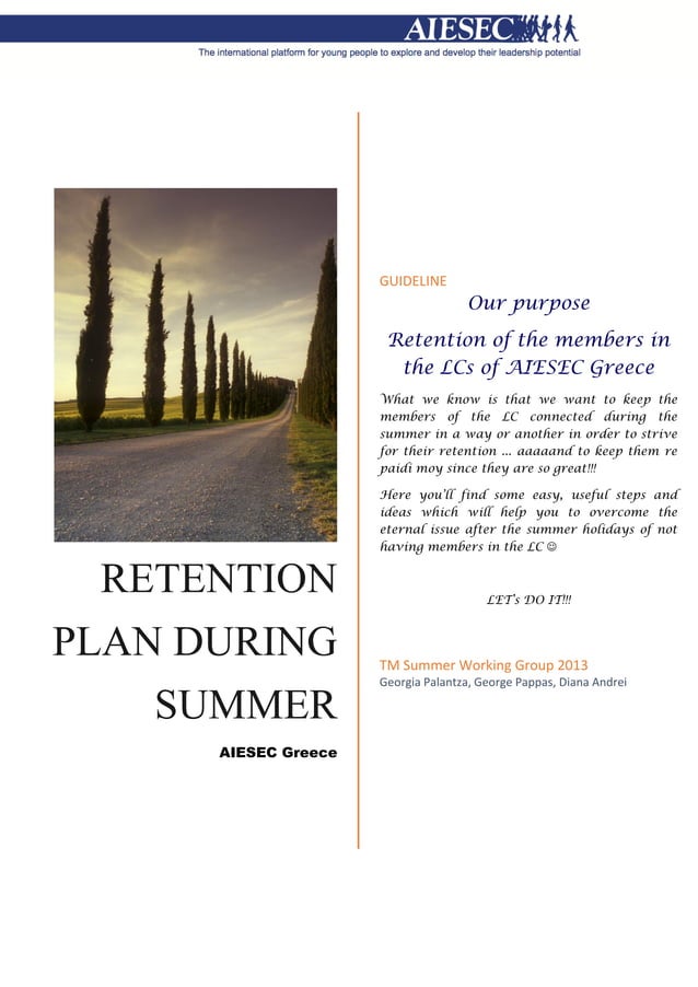 Retention steps during summer period | PDF
