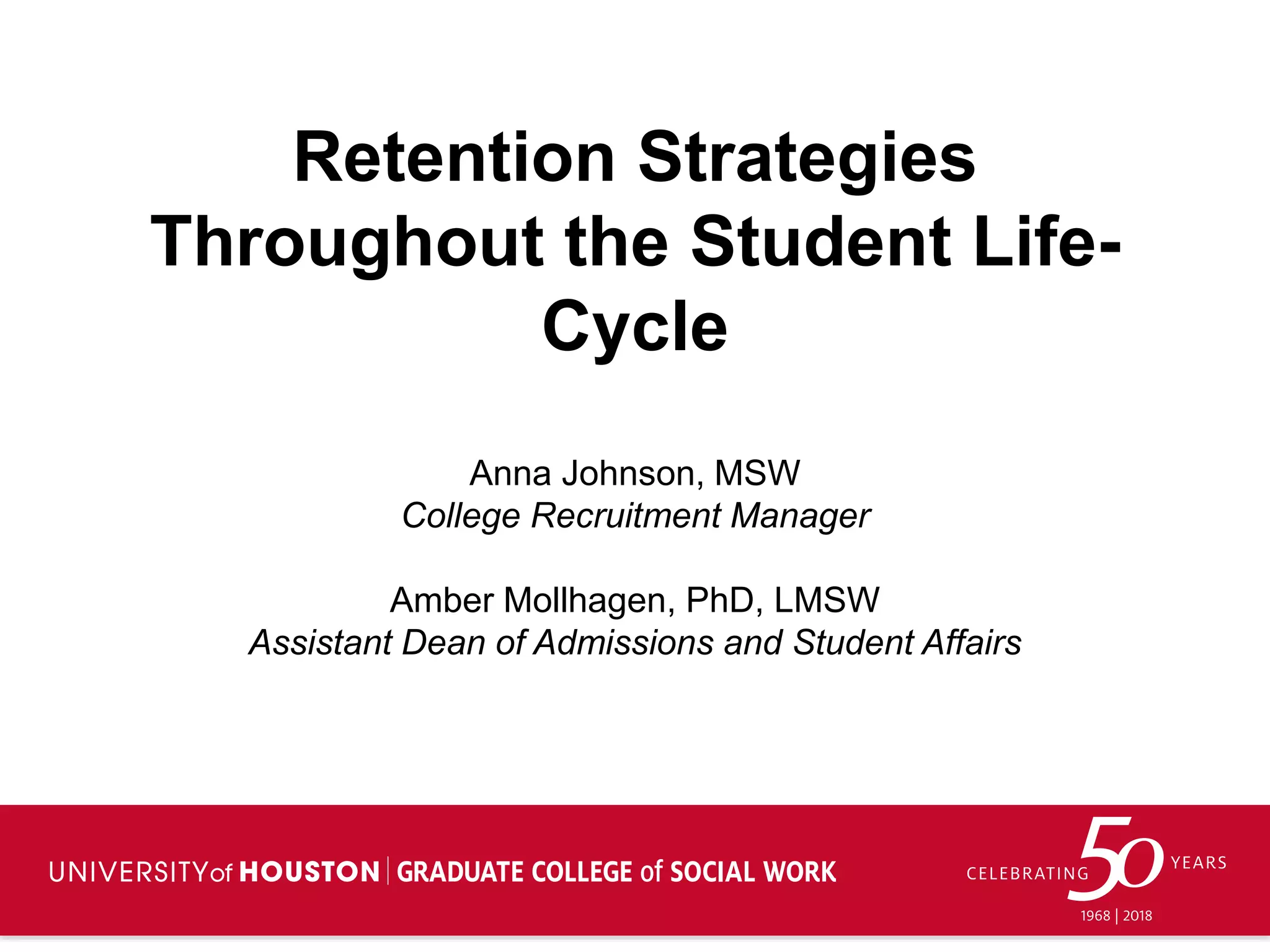 Retention strategies throughout the student life cycle | PPTX
