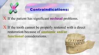 Indications and Contraindications of Retentive pins | PPT