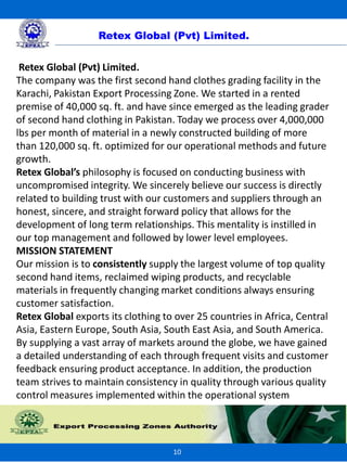 Retex global-Export Processing Zones Pakistan | PDF