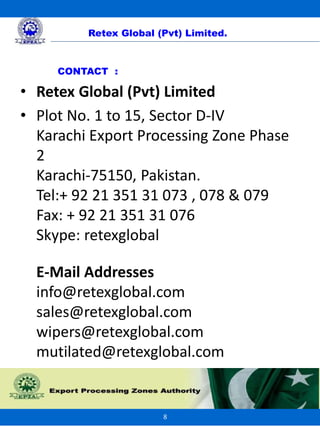 Retex global-Export Processing Zones Pakistan | PDF