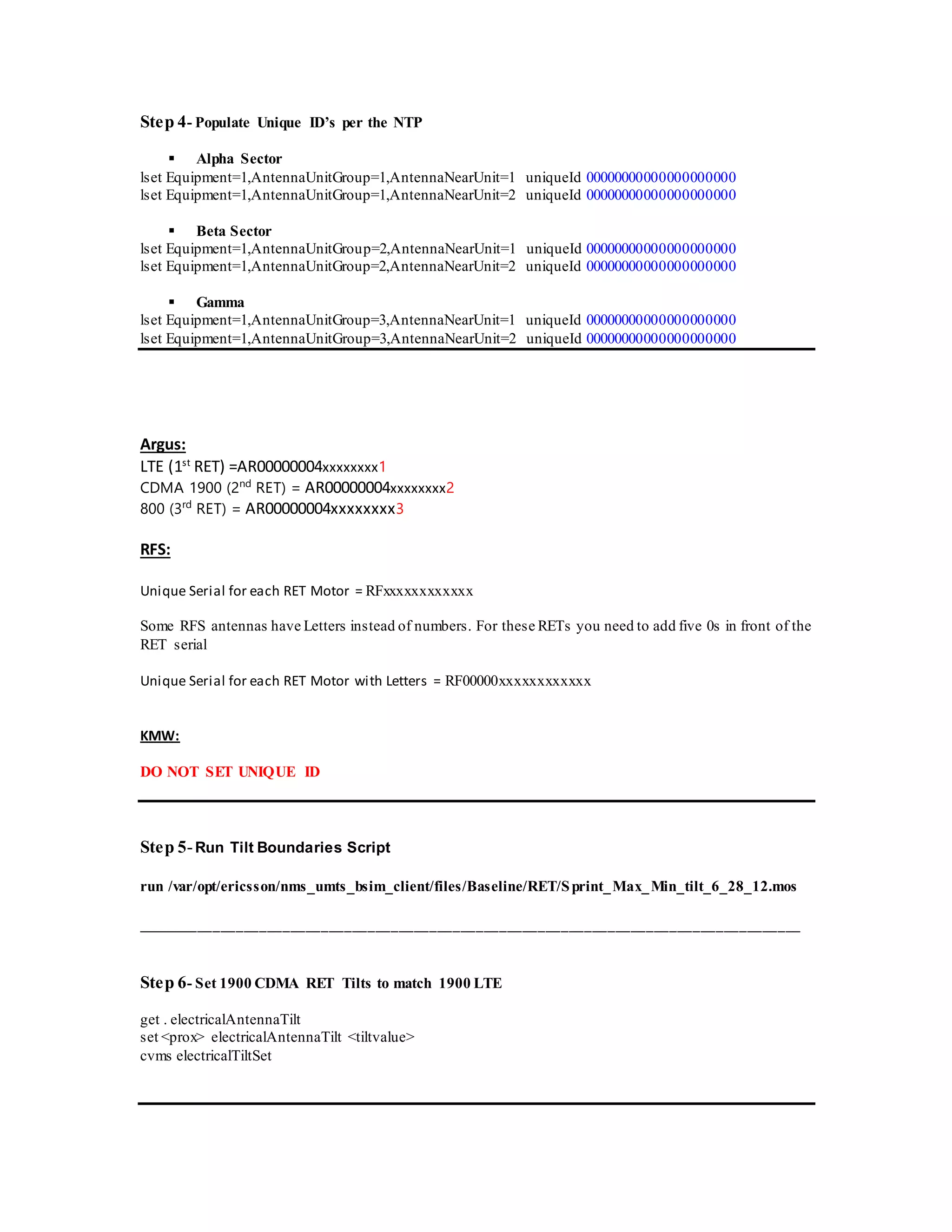 Ret guide argus-rfs | DOC