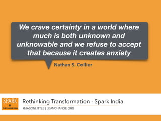 Rethinking Transformation Spark the Change India | PDF