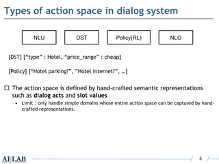 Rethinking action spaces for reinforcement learning in end-to-end dialog agents with latent ...