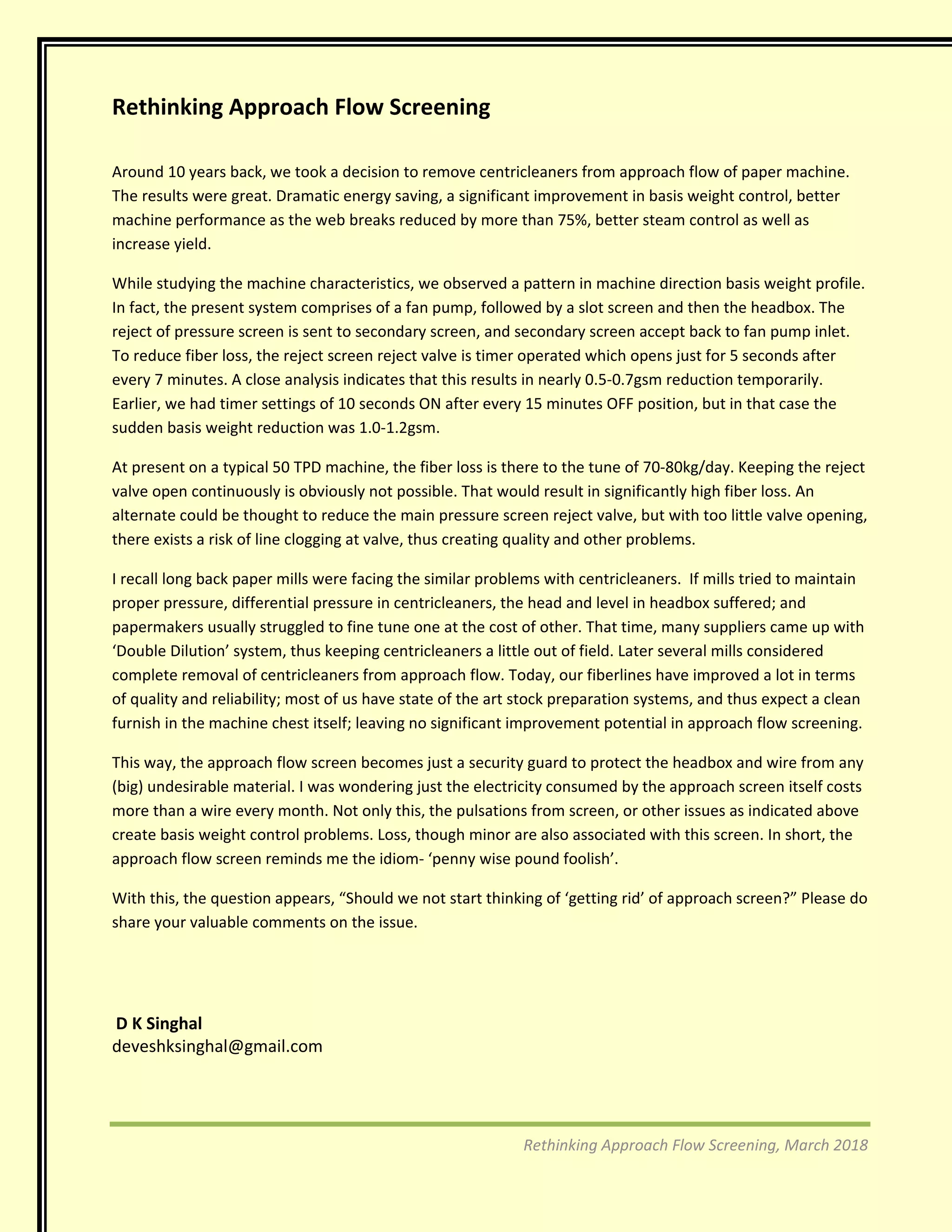 Rethinking approach flow screening | PDF