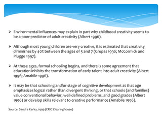 Rethinking creativity across the life span | PPTX