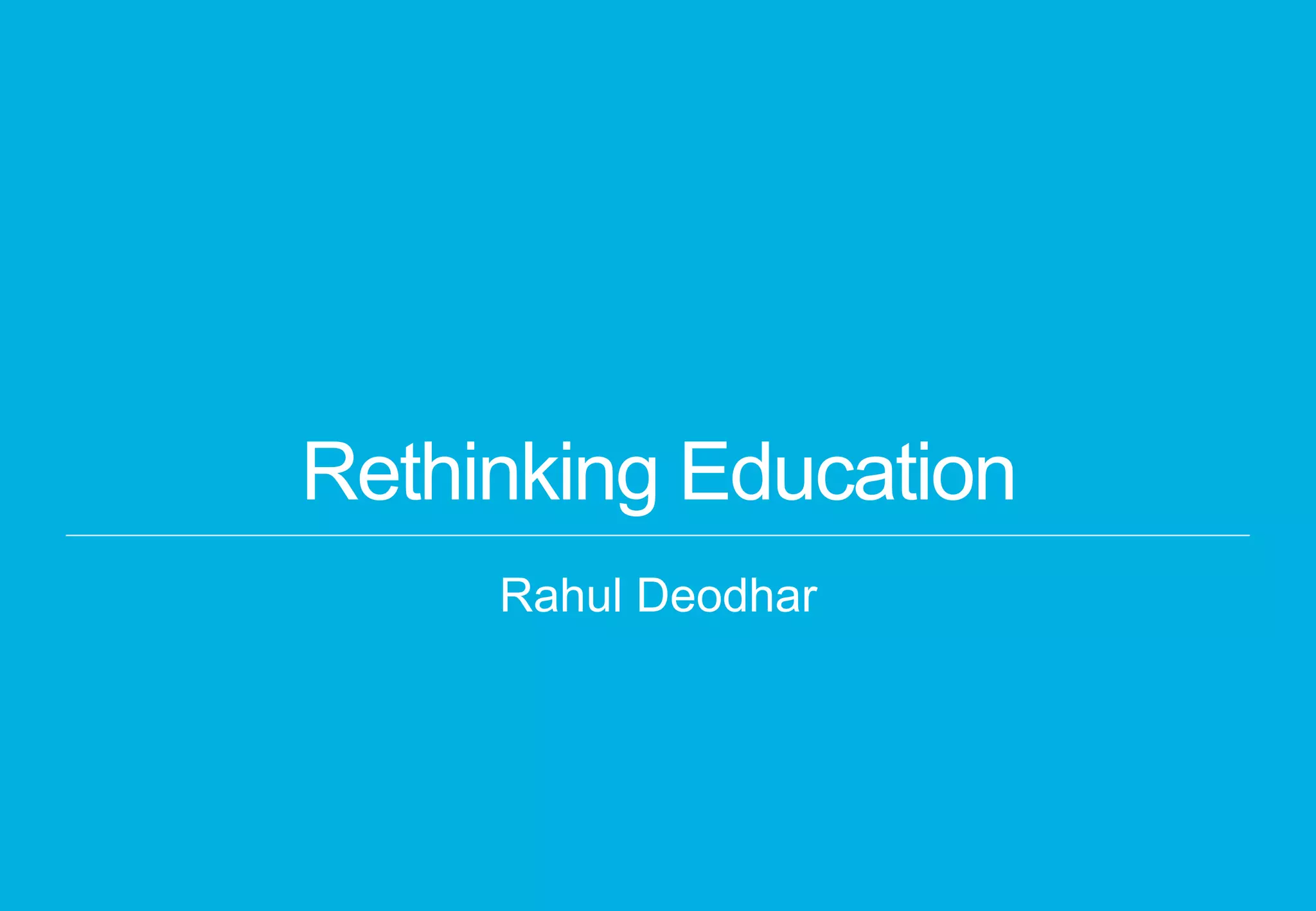 Rethinking education | PDF