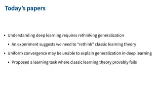 Rethinking of Generalization | PPT