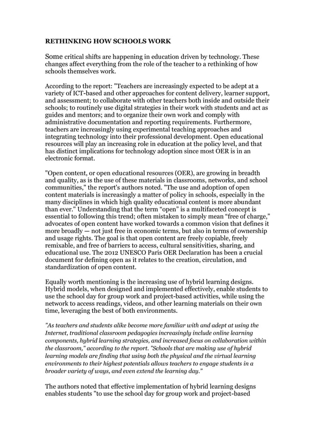 Rethinking how schools work | PDF | Education