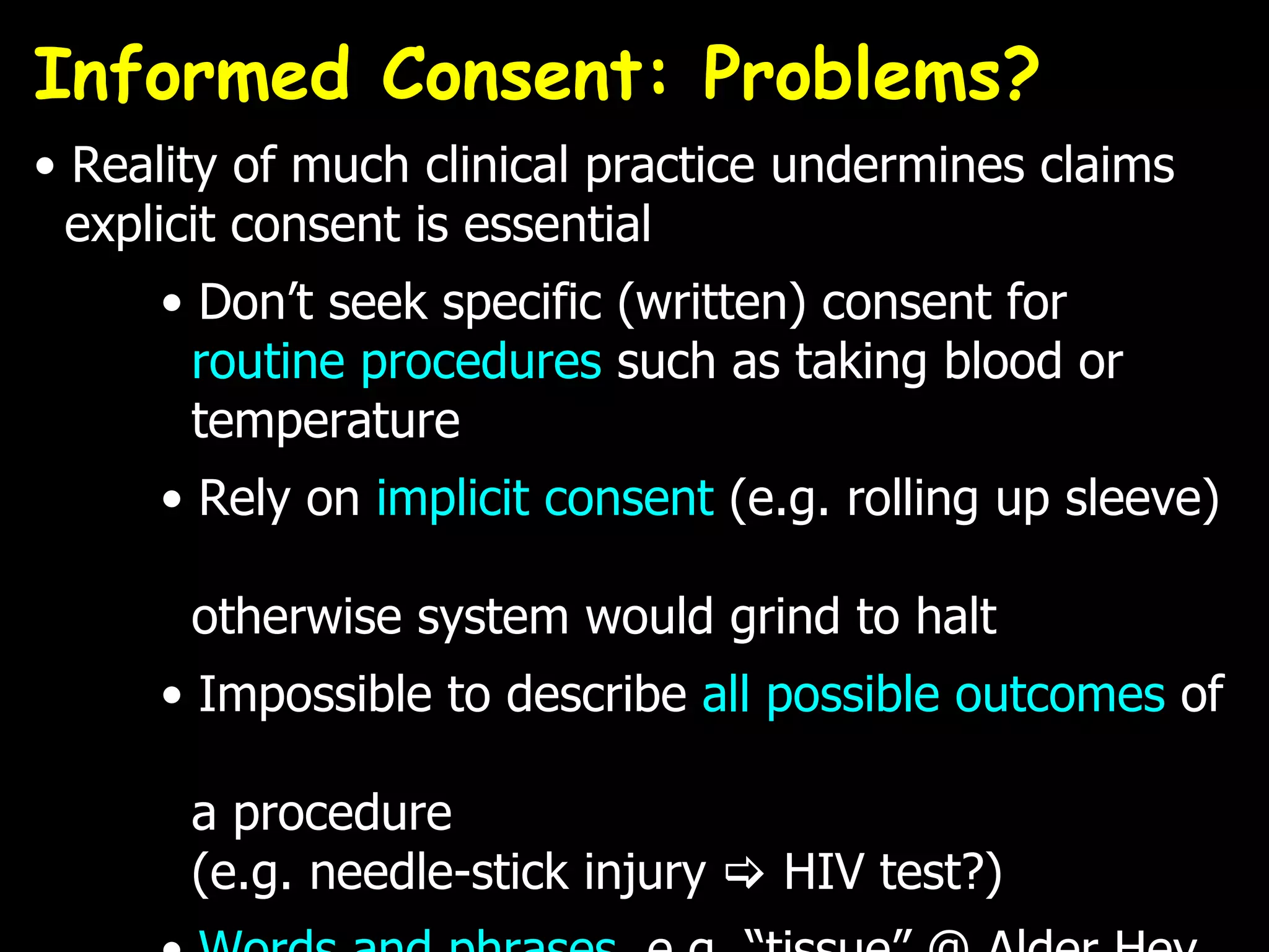 Rethinking Informed Consent (Review) | PPT
