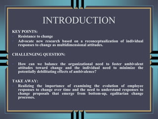 Rethinking resistance and recognizing ambivalence | PPTX