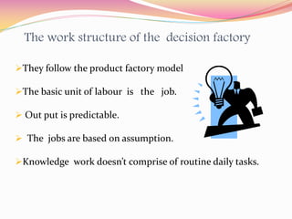 Rethinking the decision factory | PPT